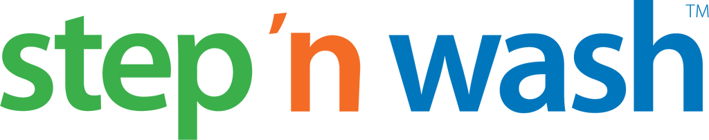 Step 'n Wash - self retracting step stool for commercial restrooms